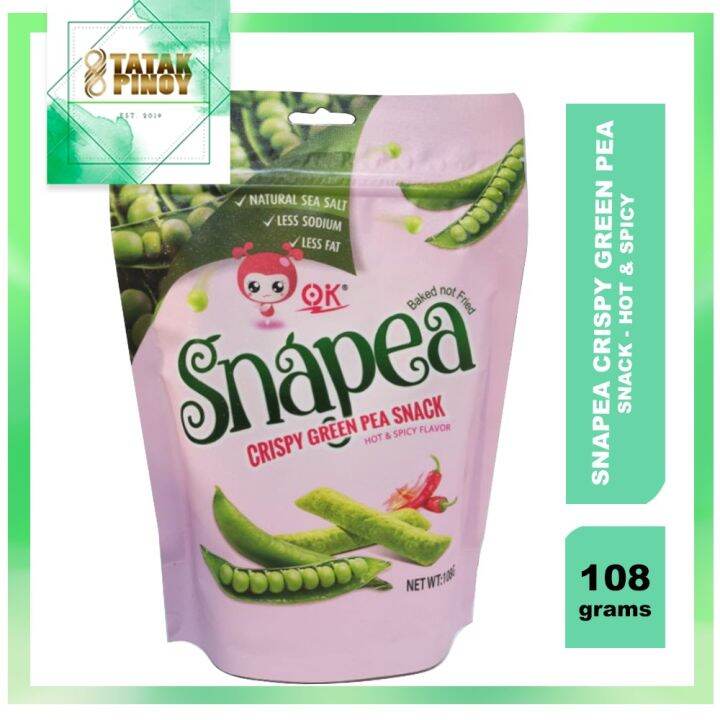 TATAK PINOY Ok Snapea Crispy Green Pea Snack Hot & Spicy Flavor 108g ...