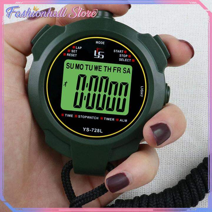 Digital Stopwatch Professional Training Timer Portable Sports Running ...