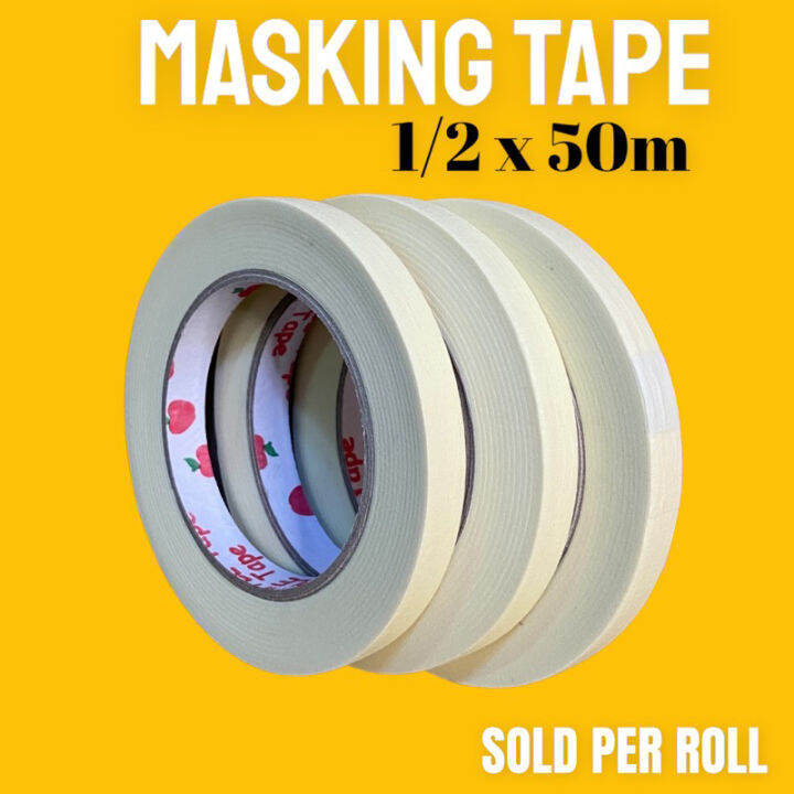 Masking Tape 1/2 x 50m Sold per Pc | Lazada PH