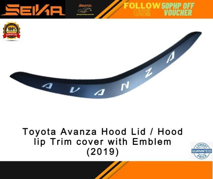 Toyota Avanza Hood Lid Black And With Chrome / Hood Lip Trim cover with ...