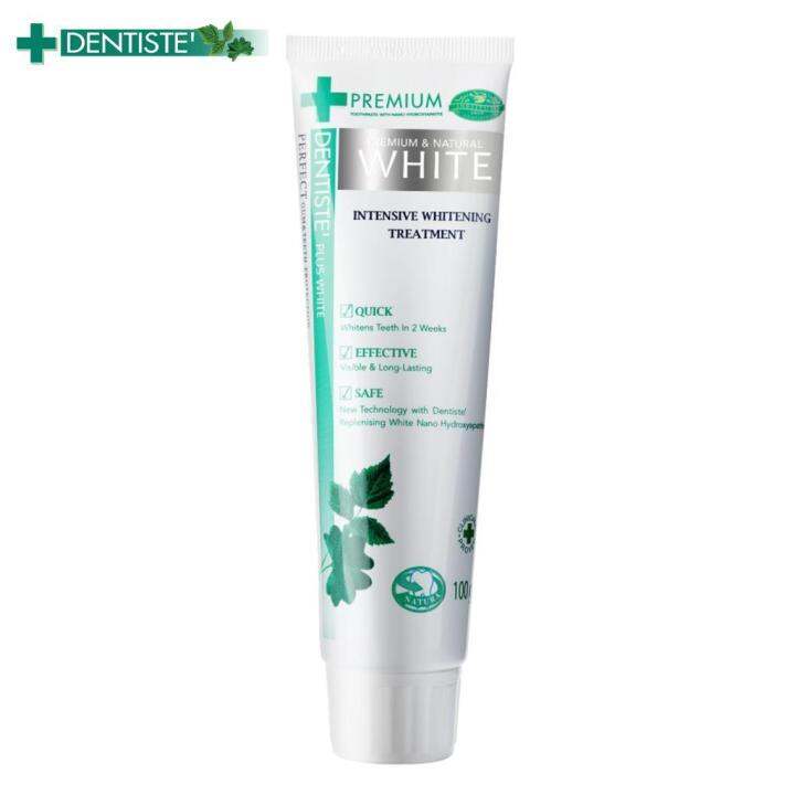 DENTISTE' PLUS WHITE PREMIUM & NATURAL WHITE TOOTHPASTE 100G | Lazada