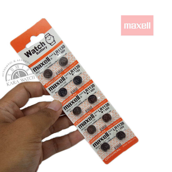 Baterai LR1130 Standar Batre Maxell LR 1130 Batu Battery Alkaline Cell ...