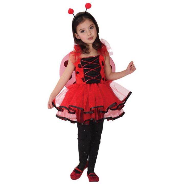 Ladybug Butterfly Fairy Costumes Girls Kids Forest Red Color Costume ...