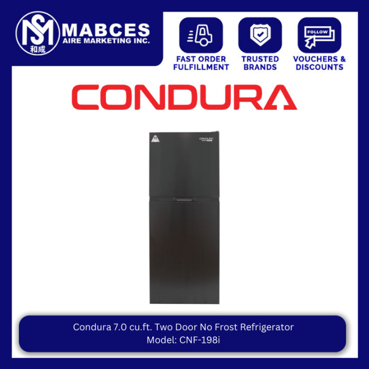 Condura 7 cu.ft. Two Door No Frost Refrigerator CNF-198i | Lazada PH