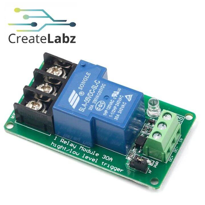 Relay Module 1-channel, 5V/30A High/Low Level Trigger with Optocoupler ...