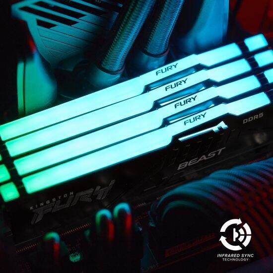 RAM 16GB (8GBX2) DDR5 5200MHz KINGSTON FURY BEAST RGB แรม ...