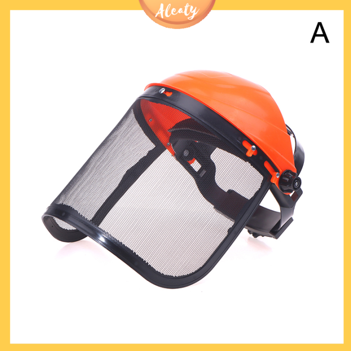Aleaty💝 Garden Grass Trimmer Safety Helmet Hat with Full Face Mesh ...