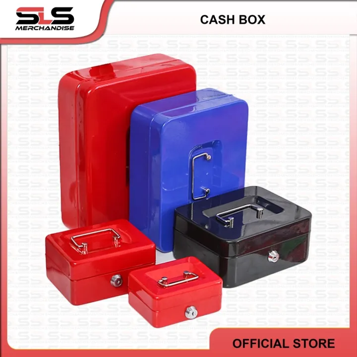 SLS Cash Box/ Portable Money Secret Security Safe Box Lock Metals ...