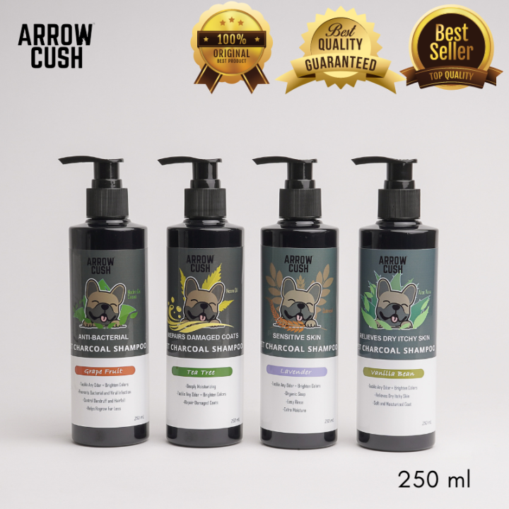 Arrow Cush Pet Charcoal Shampoo 250ml Anti Odor Dogs Cats Shampoo ...