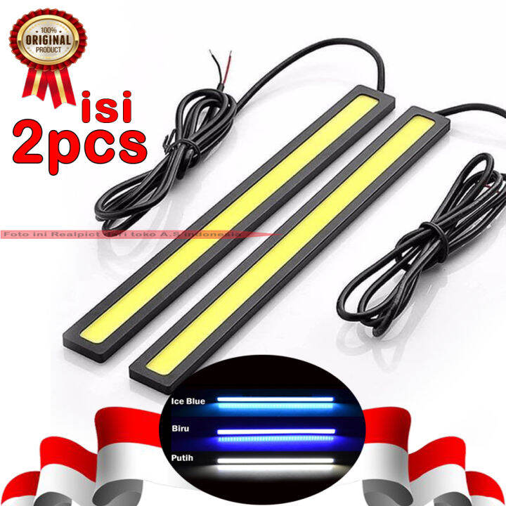Lampu Kolong/Bemper Motor Mobil LED Strip DRL Plasma COB 17cm 12 Volt | Lazada Indonesia