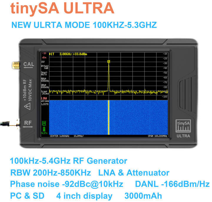 Original Tinysa Ultra 100khz 5 3ghz 4inch Display Handheld Tiny