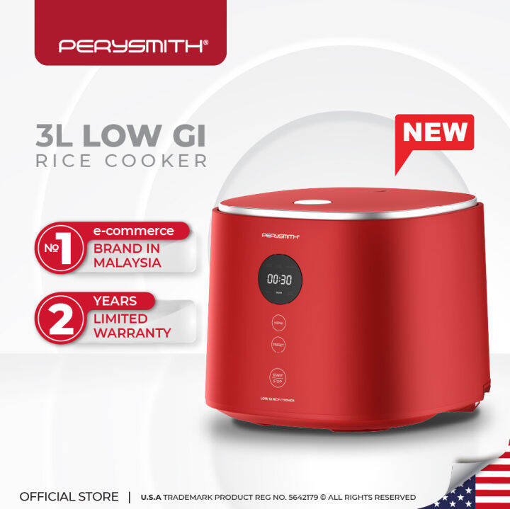 PerySmith 3L Low GI Rice Cooker EasyCooking Series PS900 | Lazada PH