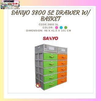 SANYO 3800 5L DRAWER W/ BASKET/ORGANISER/SPACE SAVER/LAGAYAN NG DAMIT ...