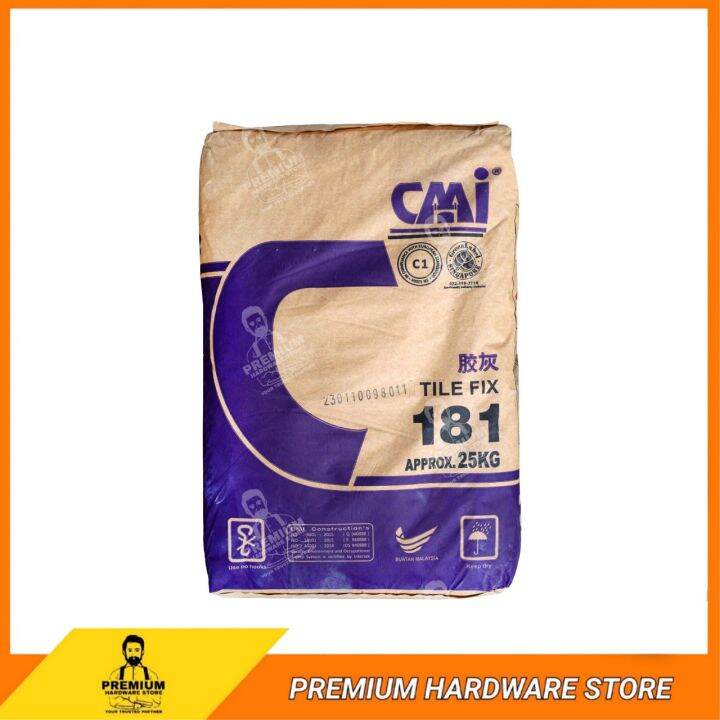 CMI TileFix 181 25KG Water-Resistant Cement-Based Tile Adhesive Floor ...