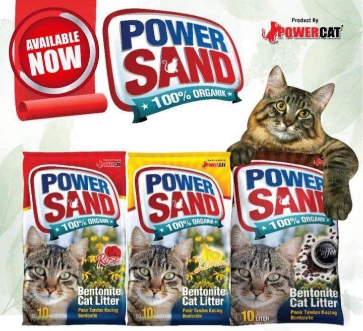 PowerSand 100% Organic Cat Litter 10L per Bag Coffee Lemon Rose Made by ...