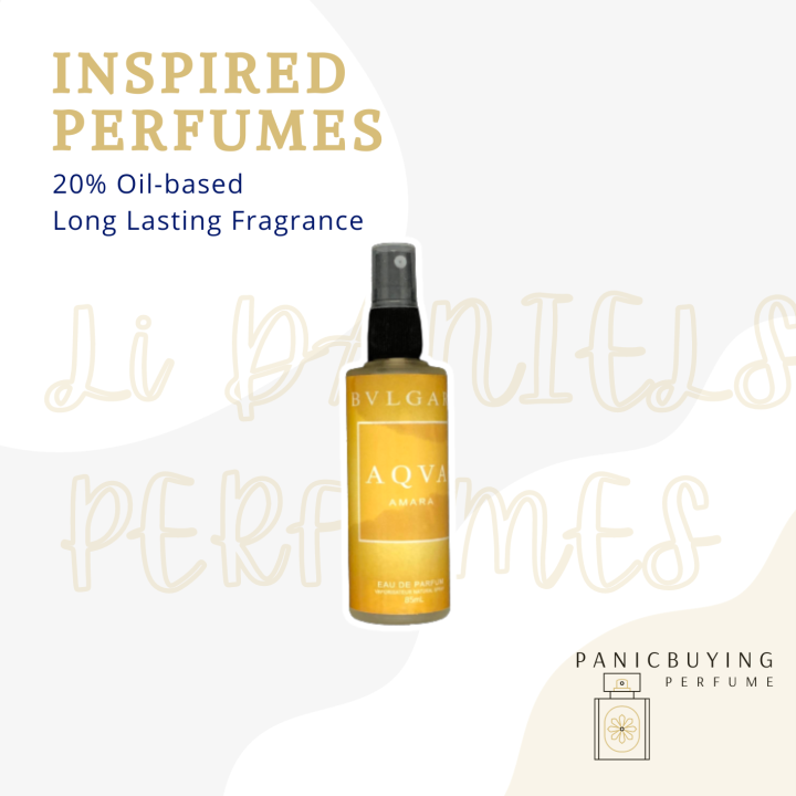 Li Daniels Bvlgari Amara Inspired Perfume for Men 20% Oil-based Long ...