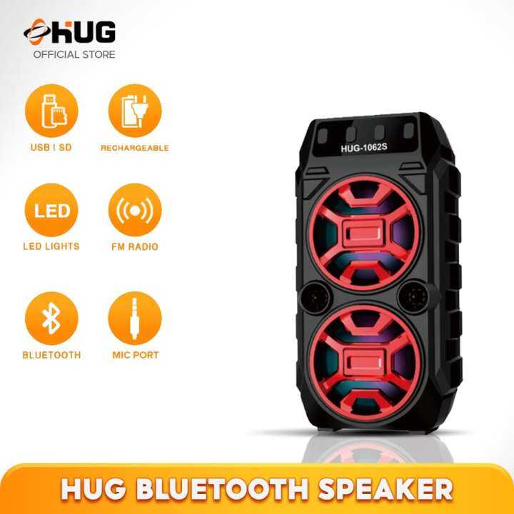 HUG Bluetooth Wireless Portable LED Speaker (w USB & FM Radio) - HUG ...