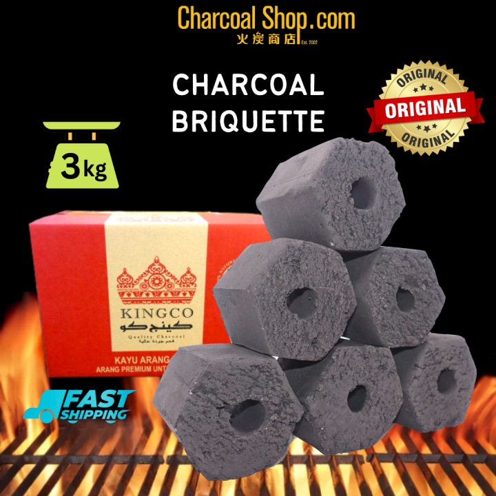 CHARCOAL BBQ ARANG KAYU 火炭 (Charcoal Briquette - 3kg) | Lazada