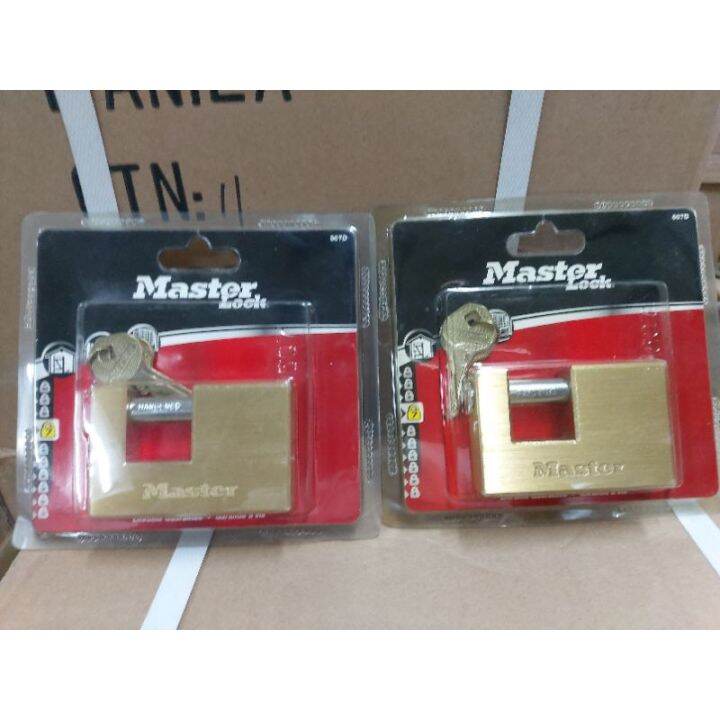 Master Lock Solid Brass Rectangular Padlock for Sheds, Gates ...
