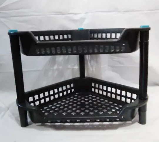 Plastic CORNER SHELF (180) 2-3-4 Layer Storage Organizer Utility Rack ...