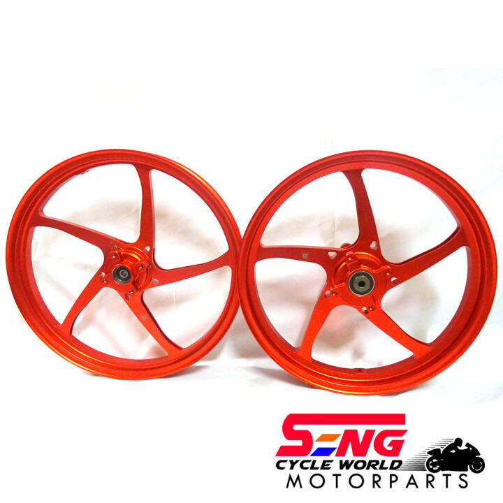 Y125 ZR/ LC135 5S FORGED SPORT RIM SET FG525 ORANGE (RCB ORIGINAL) | Lazada