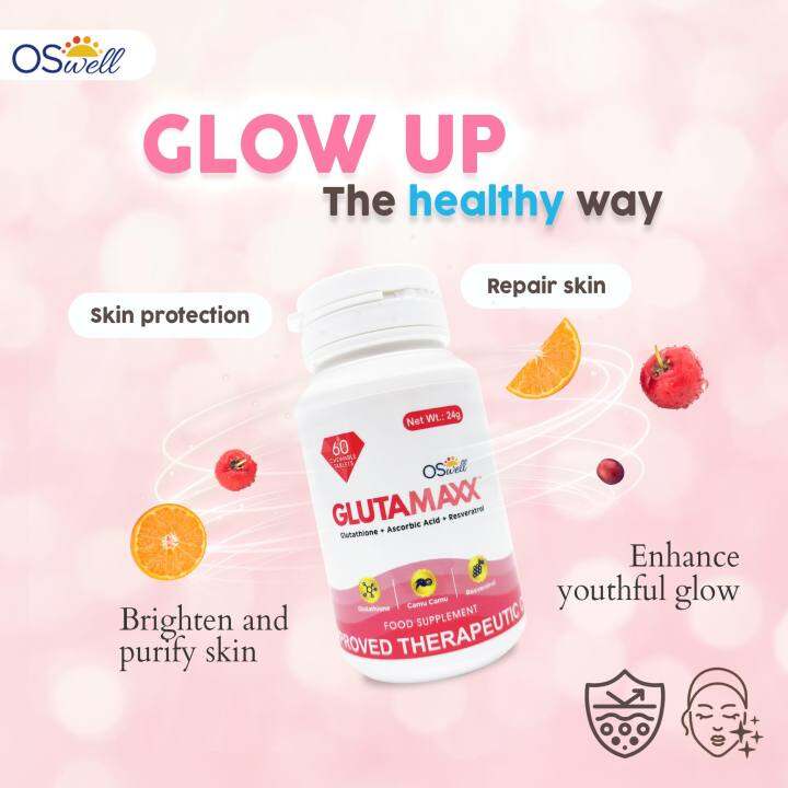 BEAUTISTIC Oswell Gluta Maxx with Vitamin C (60Tablets) FDA Approved ...