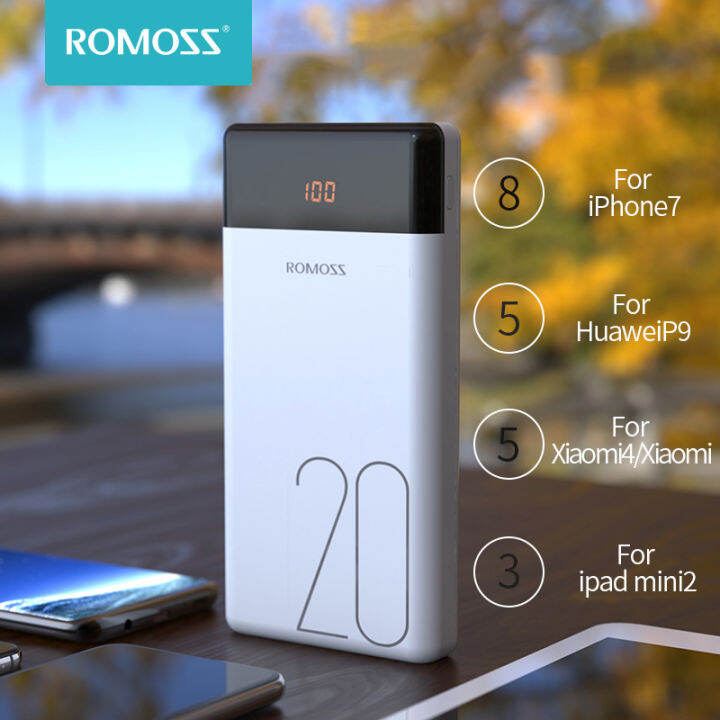 Original ROMOSS LT20 Power Bank 20000mAh Portable Charging Power Bank ...