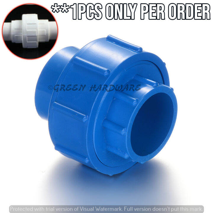 1PCS PVC Union Patente (1/2", 3/4" & 1" INCHES) Blue PVC Water Pipeline ...