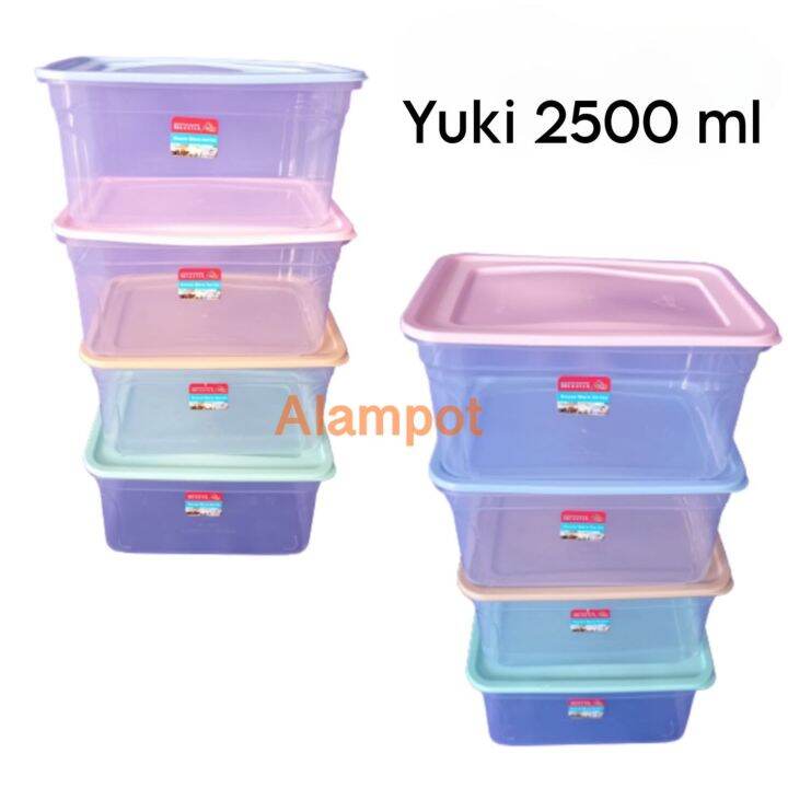 Toples Plastik Sealware YUKI 2500 ml Warna Pastel Food Box Kotak ...