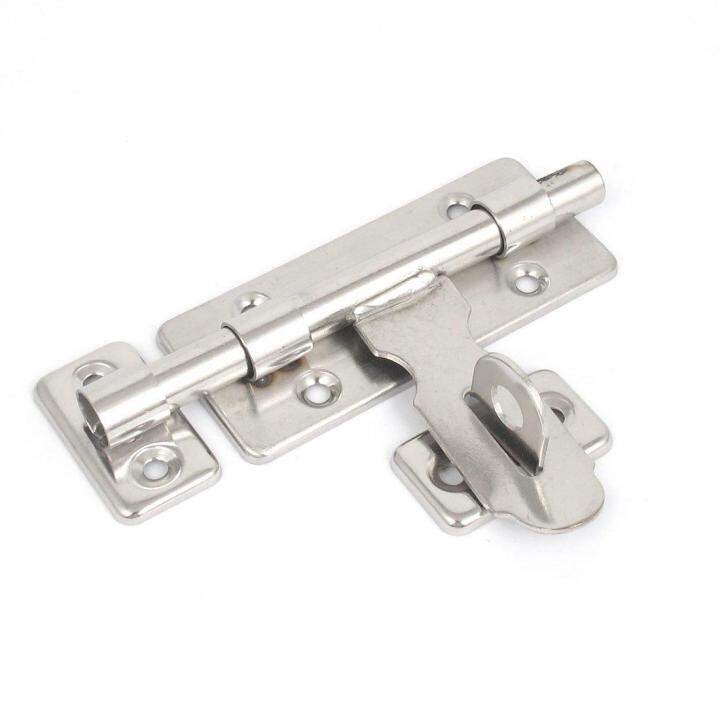 4 inch Stainless Steel Door Bolt Lock Latch with Pad Lock Clasp | Lazada
