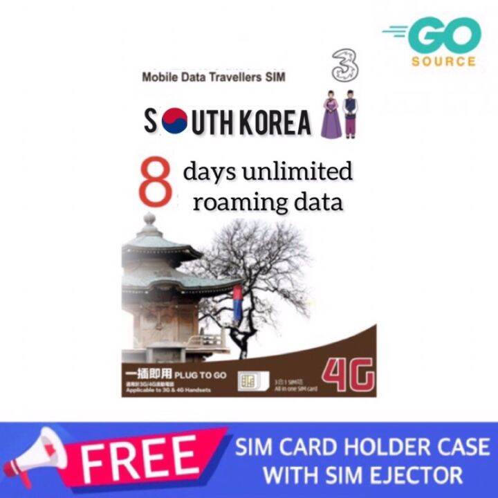 South Korea 8 Days Unlimited Roaming Data Sim | Lazada PH