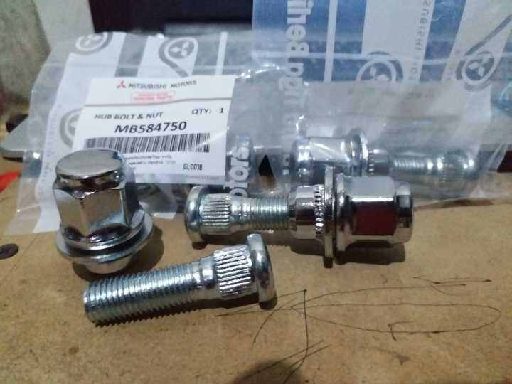 BAUT RODA PAJERO TRITON L200 ORIGINAL HUB BOLT BAUT RODA SET + MUR ...