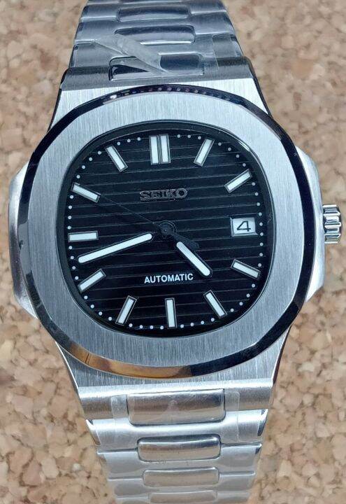 NH35 AUTOMATIC MOVEMENT-BLACK NAUTILUS WATCH CUSTOM BUILD | Lazada PH