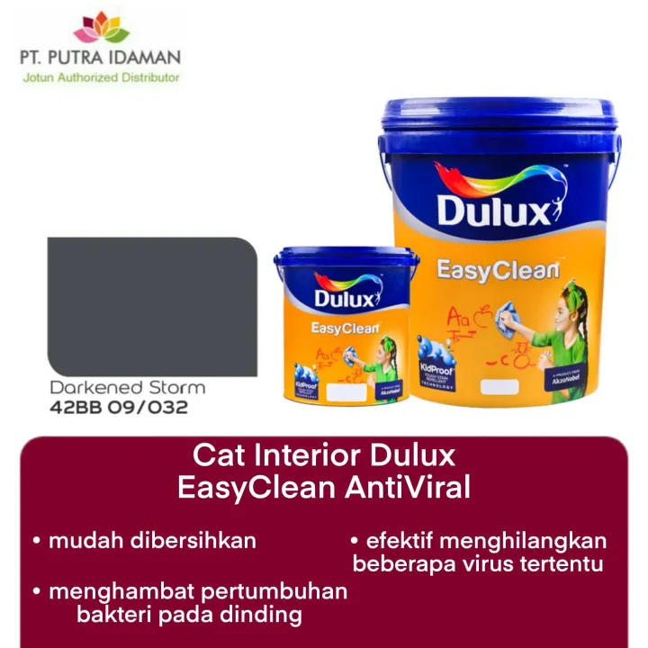 Cat Tembok Interior Dulux Easy Clean Anti Viral - Darkened Storm 42BB ...