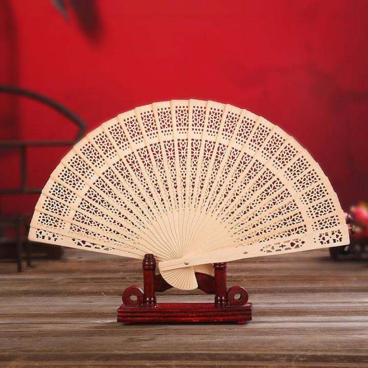 Folding Bamboo Original Wooden Carved Hand Fan Craft Fan | Lazada PH