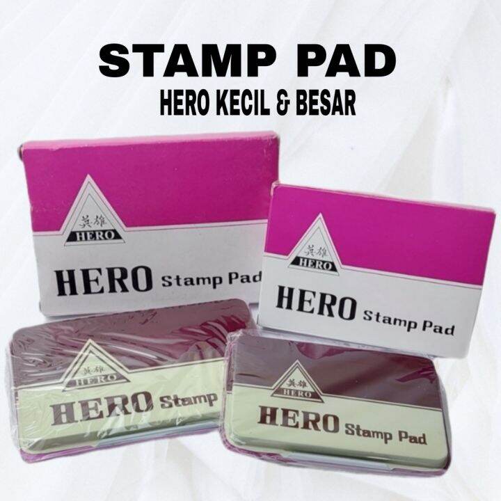 Stamp Pad / Bantalan Stempel / Bak Stempel + Tinta Hero Kecil dan Besar | Lazada Indonesia