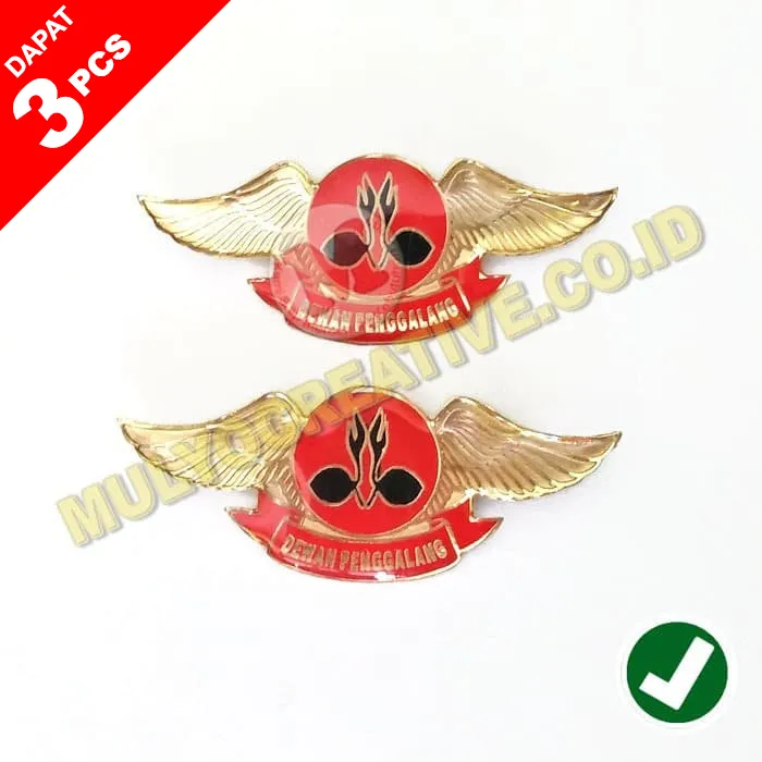 Brevet Wing Pramuka Lencana Dewan Penggalang Pramuka Warna Merah/ 3 Pcs ...