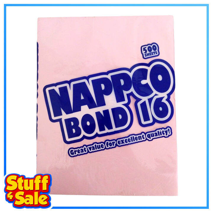 Nappco Colored Bond Paper 56 GSM Sub 16 Short / Long , Color Yellow ...