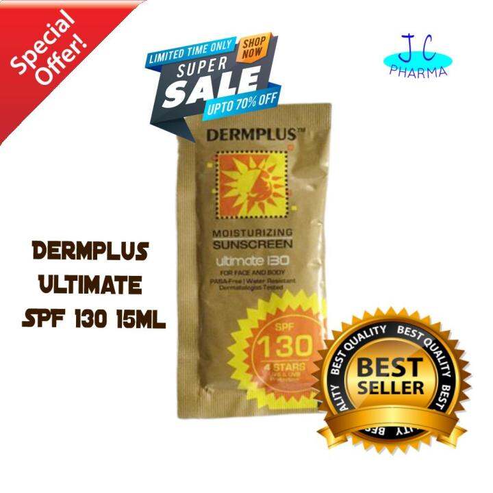 DERMPLUS Moisturizing Sunscreen Lotion SPF 130 Ultimate 15ml | Lazada PH