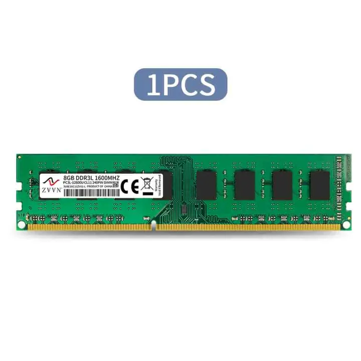 หน่วยความจำเดสก์ท็อป8GB DDR3L 1600 MHz 1.35V 2Rx8 PC3L-12800 RAM ...
