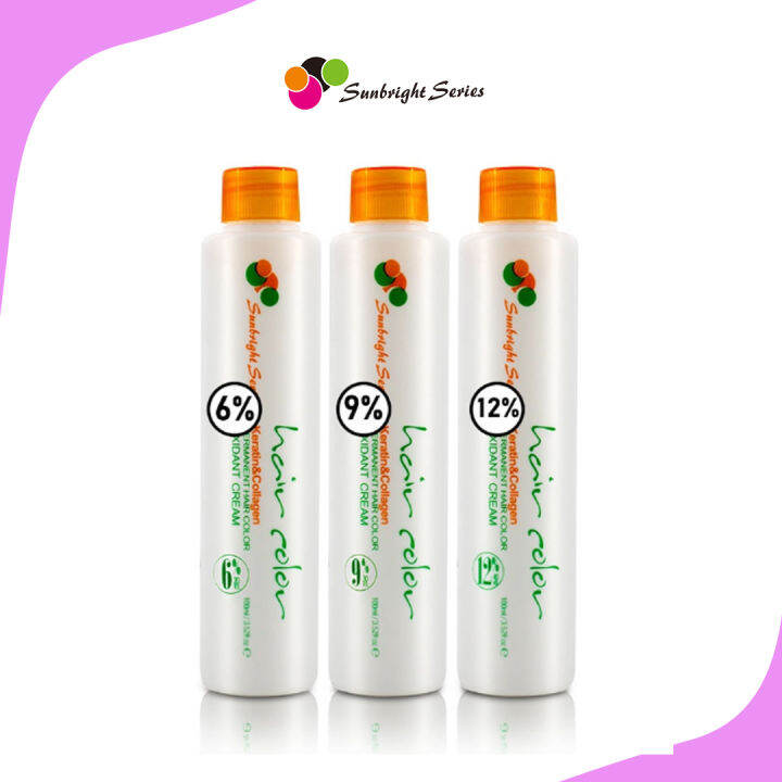 Sunbright Series Keratin Hair Color Oxidant Cream (6%、9%、12%) 100ml ...