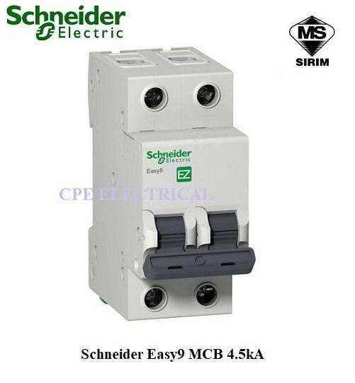 Schneider Easy9 16A 2 Pole MCB 4.5KA Type C | Lazada