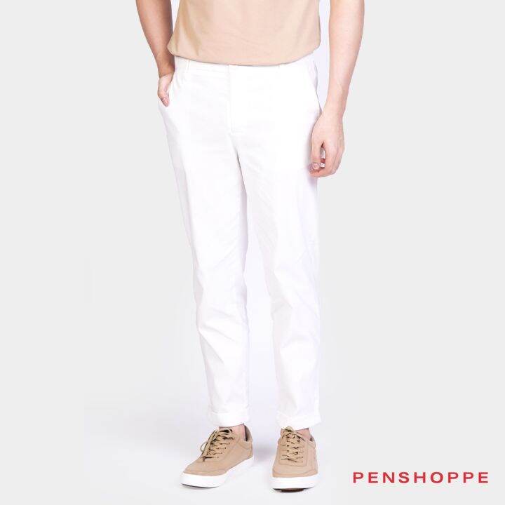 Penshoppe Dress Code Dapper Trousers For Men (White) | Lazada PH