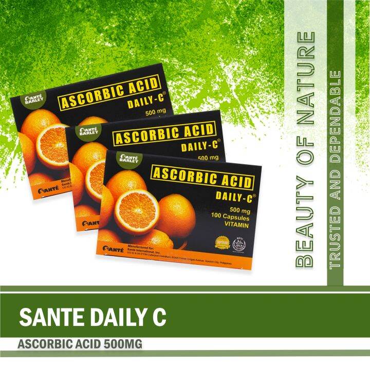 Sante Barley Daily C Ascorbic Acid 100's 3 Boxes | Lazada PH