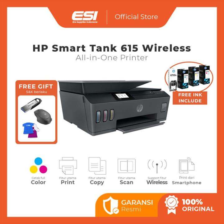HP Smart Tank 615 Wireless All-in-One Printer (Y0F71A) | Lazada Indonesia