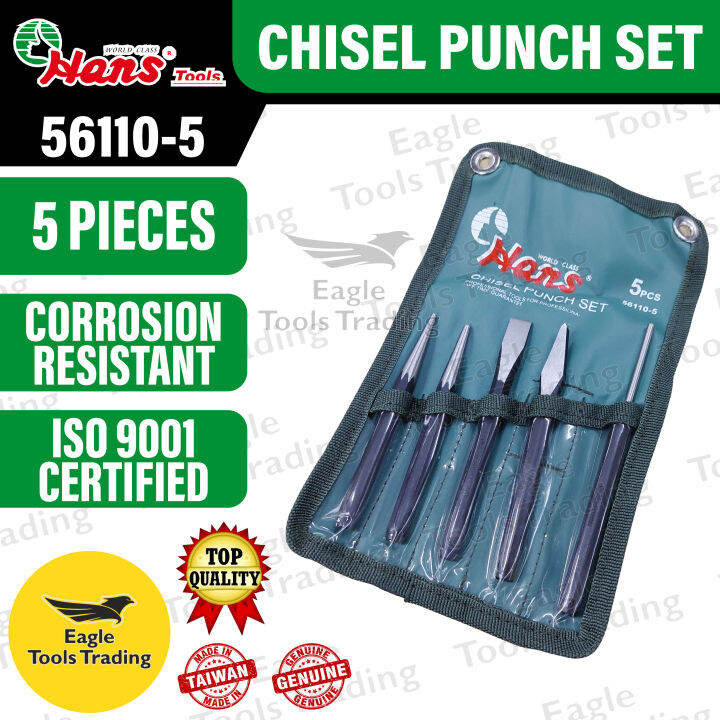 Hans Chisel Punch Set 56110-5 | Hole-Making, Rivet Removal, Concrete ...