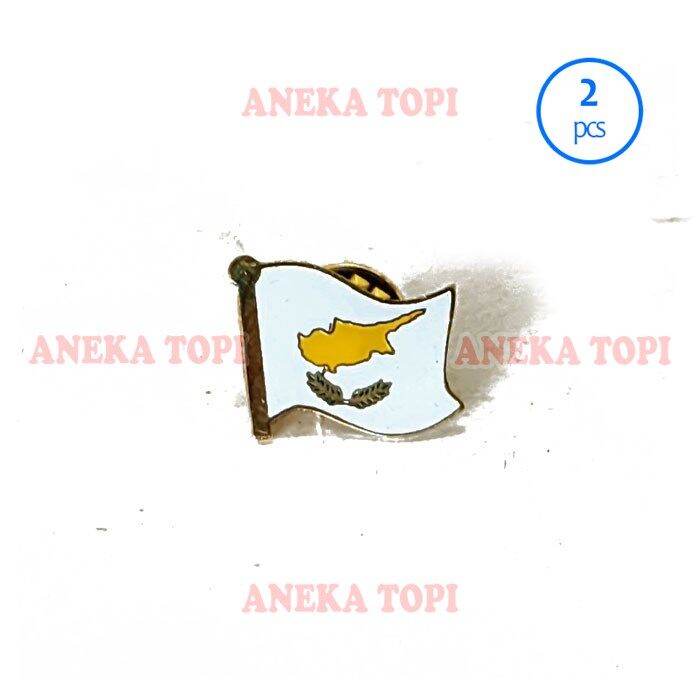 Pin Bendera Negara Cyprus Pin Flag Cyprus Pin Bendera Cyprus Bahan ...