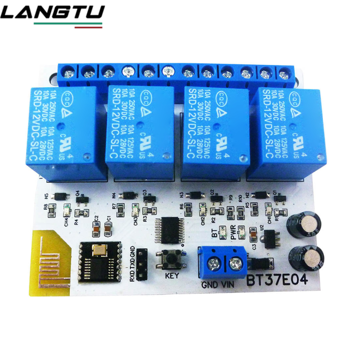 LANGTU 4 Channel WIFI Wireless Relay Module BT37E04 Apple IOS Android ...