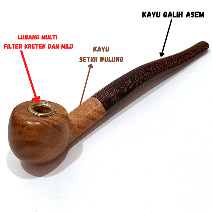 pipa once kerajinan KAYU SETIGI kombinasi kayu galih asem hitam ...