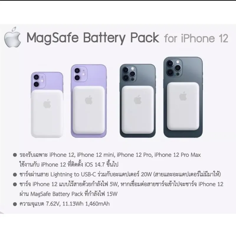 Magsafe แทนชาร์จแม่เหล็กไร้สาย power bank90000mah Apple iPhone8 / 8Plus / X / XR / XSMax ...